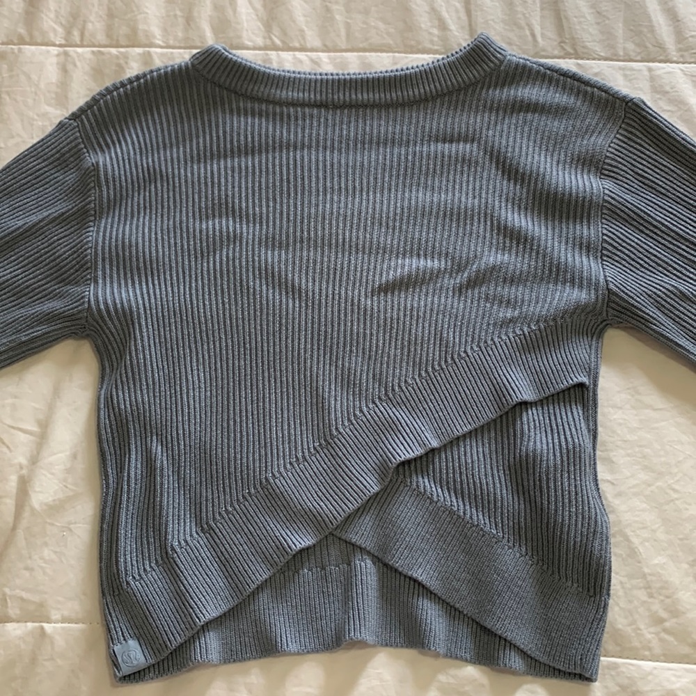 Lululemon Reversible Blue Crossover Sweater - Gem